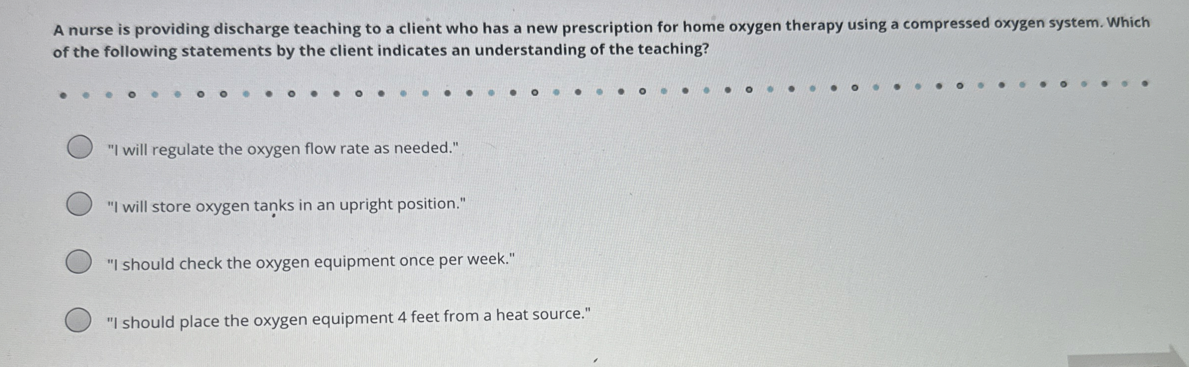 Solved A nurse is providing discharge teaching to a client | Chegg.com