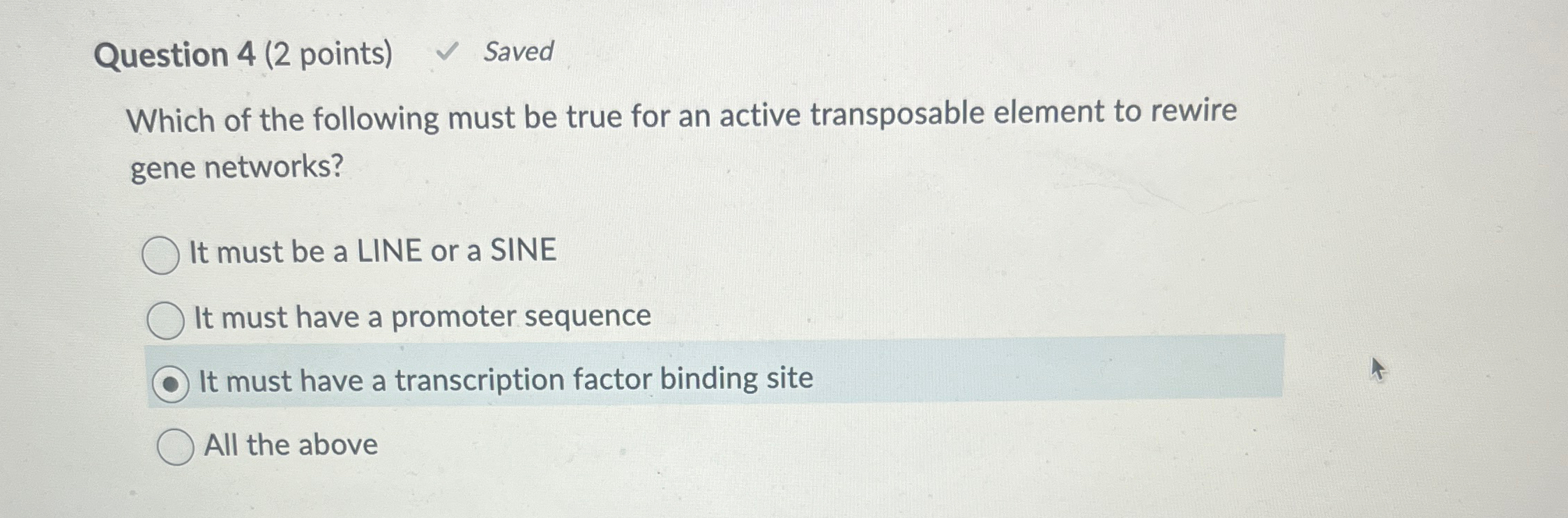 Solved Question 4 (2 ﻿points) ﻿SavedWhich of the following | Chegg.com
