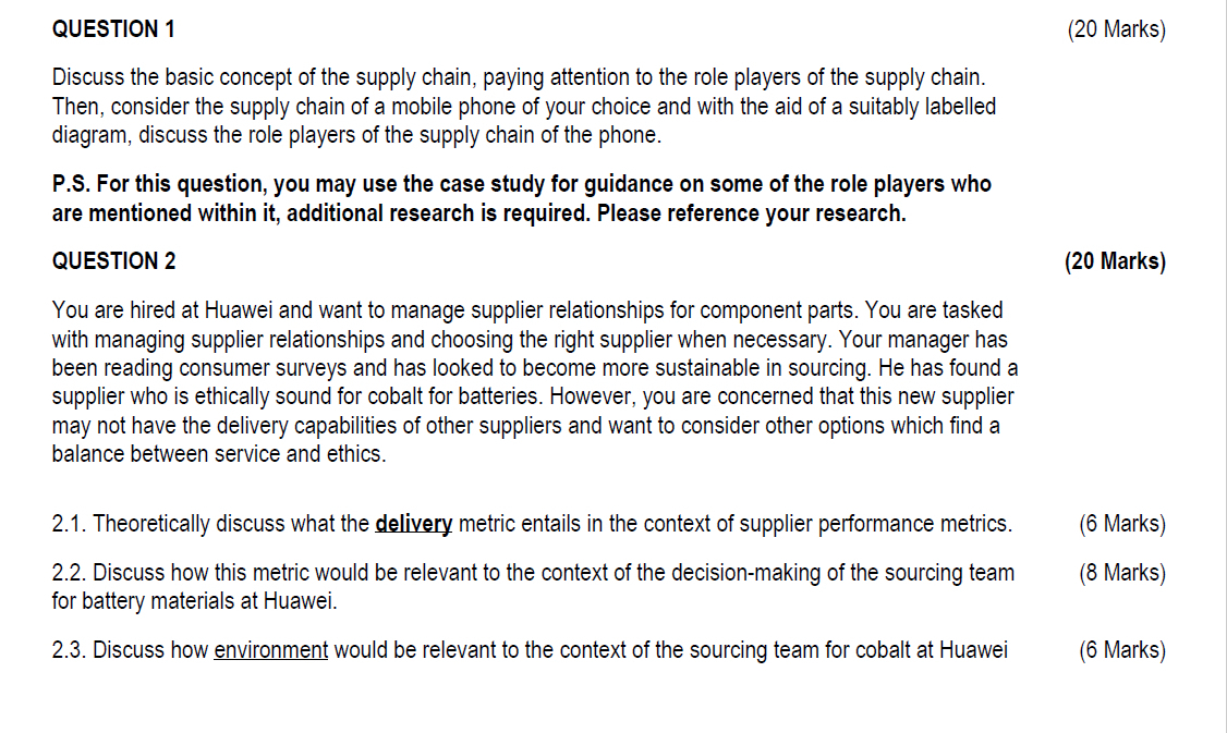 Solved QUESTION 1(20 ﻿Marks)Discuss the basic concept of the | Chegg.com