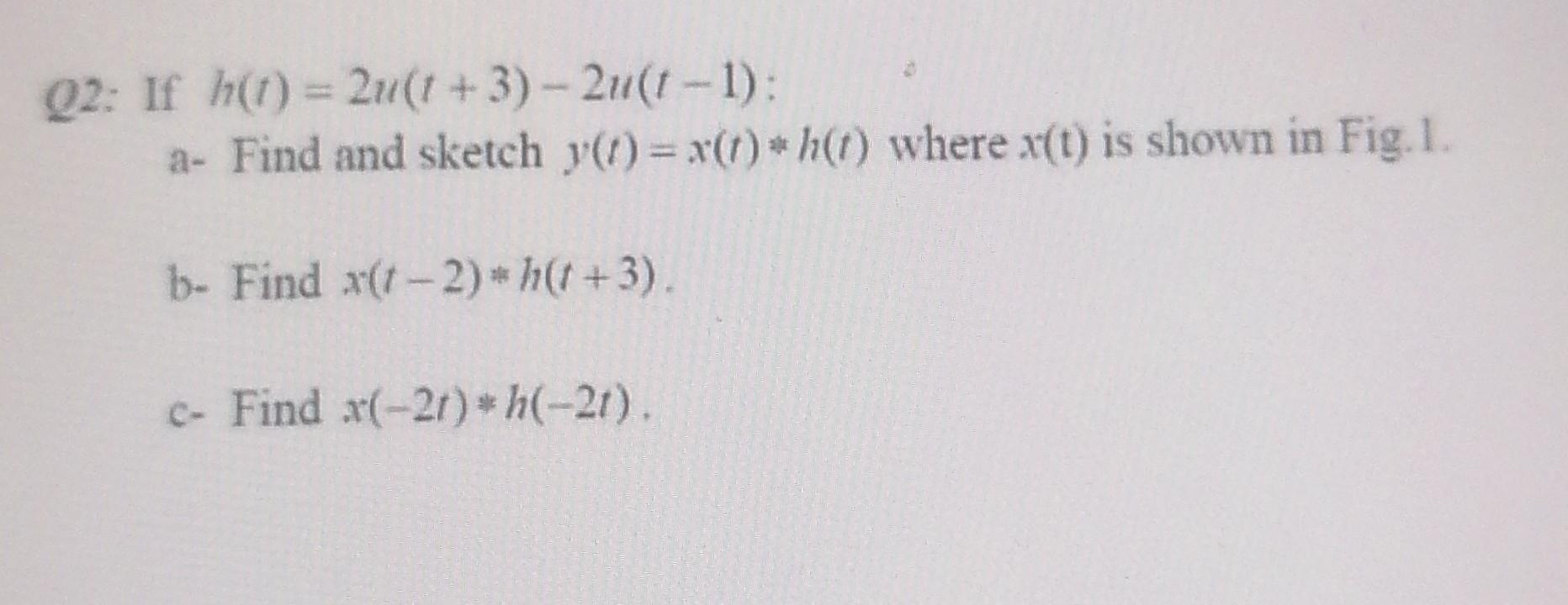I hope to solve the question, the subject of signals | Chegg.com