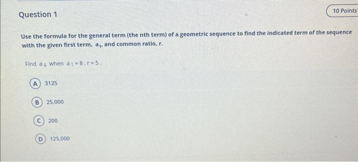 Solved Use the formula for the general term (the nth term) | Chegg.com