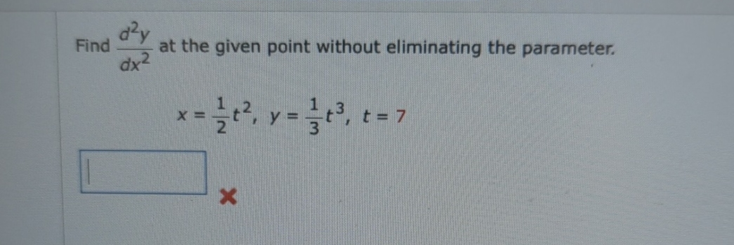 Solved Find d2ydx2 ﻿at the given point without eliminating | Chegg.com
