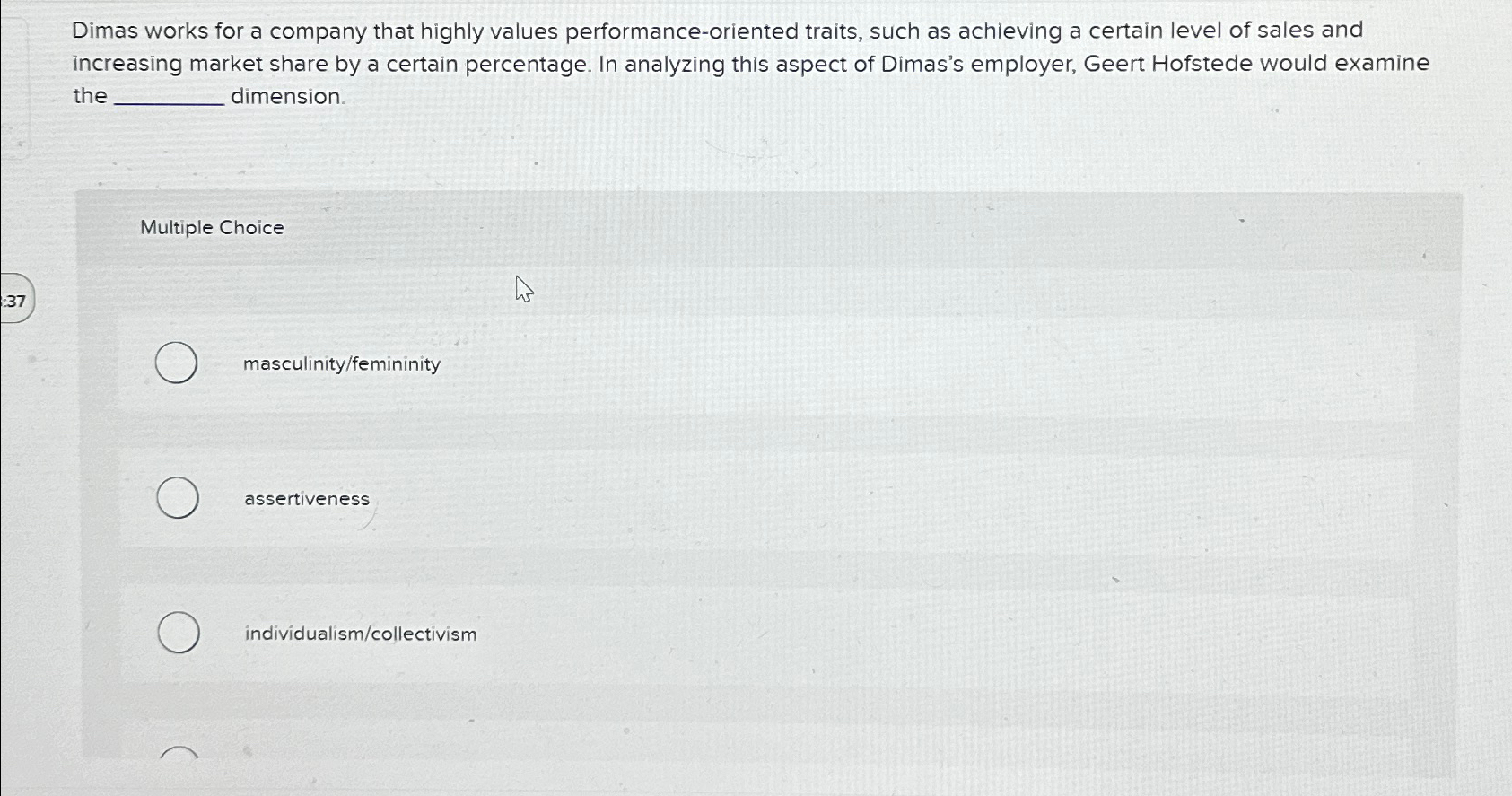 Solved Dimas works for a company that highly values | Chegg.com