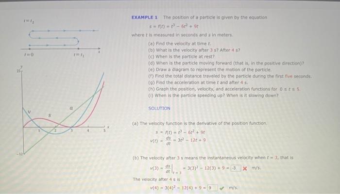 Solved s=f(t)=t3−6t2+9t Where t is measured in seconds and s | Chegg.com