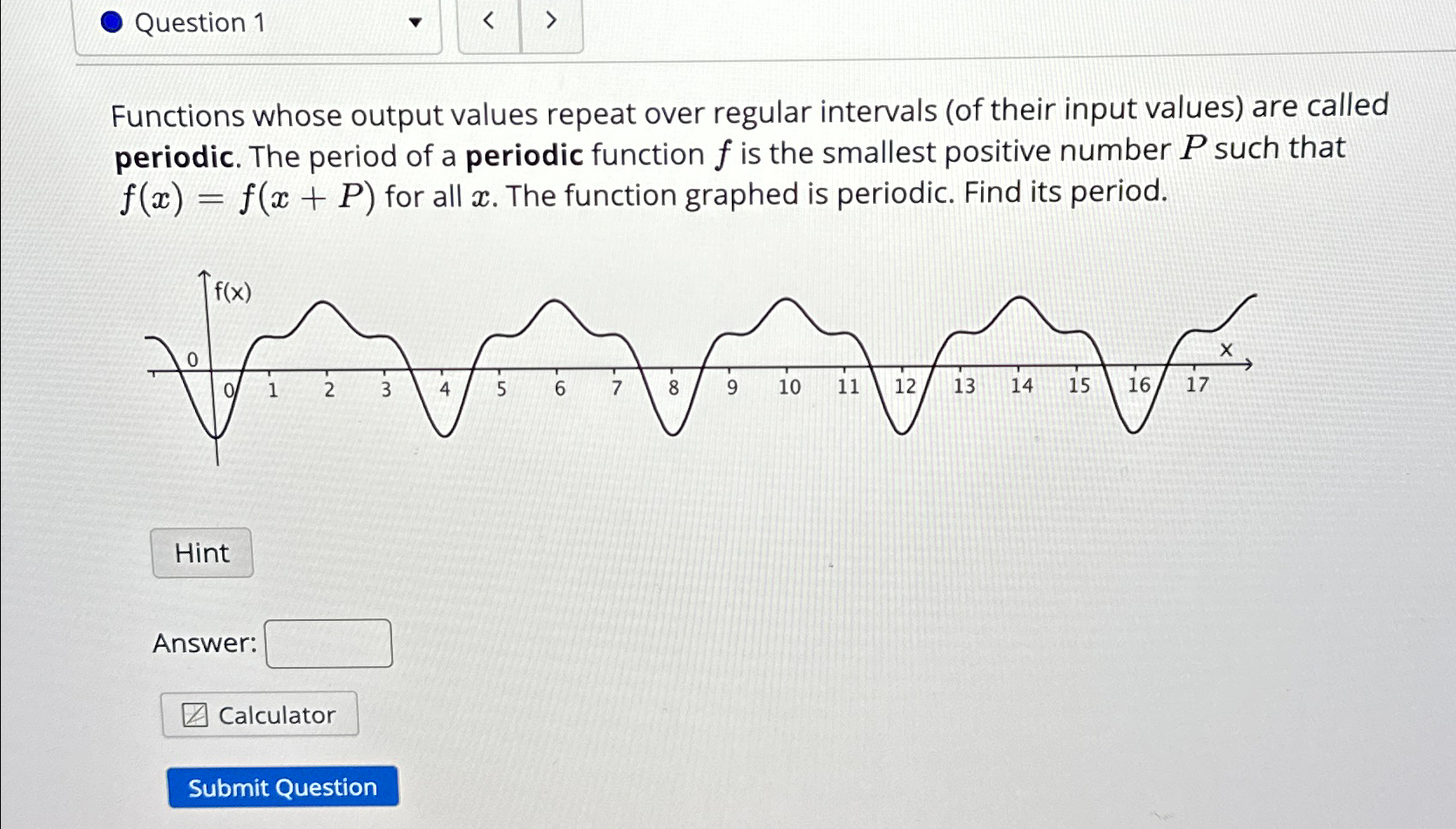 Solved Question 1Functions whose output values repeat over | Chegg.com