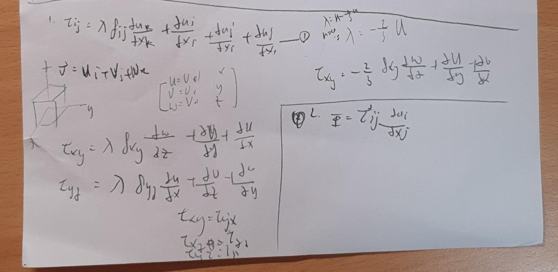 2. Write out the expression for the dissipation | Chegg.com