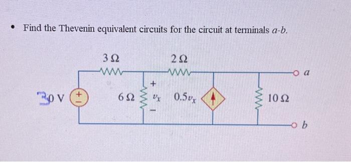 Solved Find the Thevenin equivalent circuits for the circuit | Chegg.com