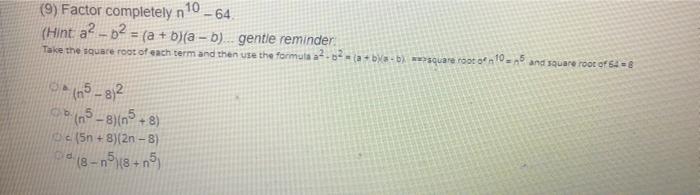 Solved Use the Square Root Principle to Solve (3a - 5)2 = | Chegg.com