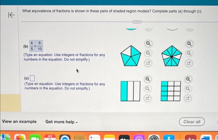 Solved What equivalence of fractions is shown in these pairs | Chegg.com