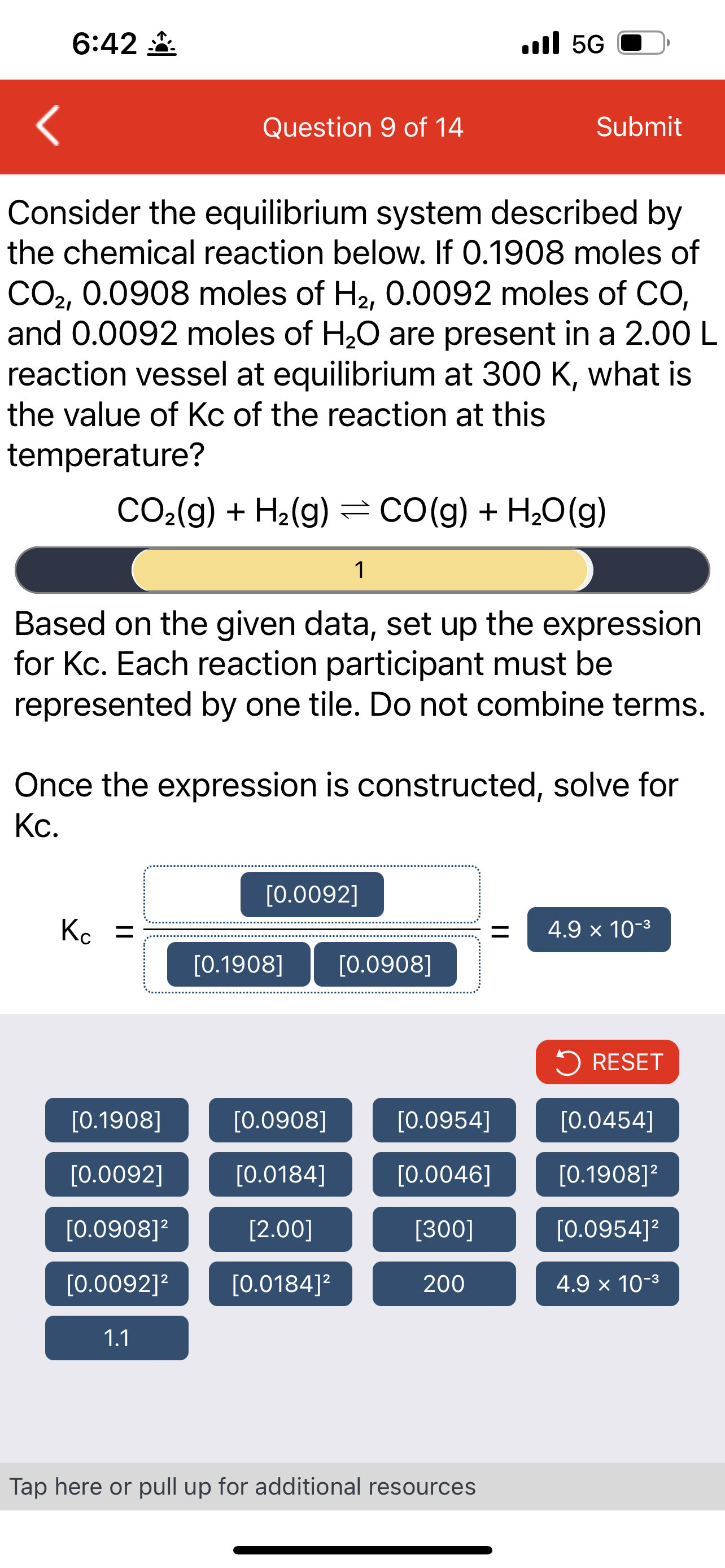 Solved Consider the equilibrium system described by the | Chegg.com