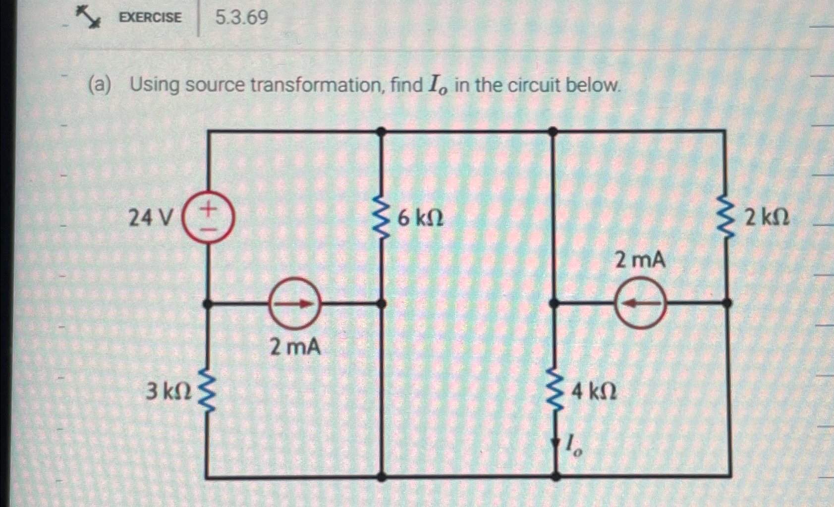 Solved (a) ﻿Using source transformation, find Io ﻿in the | Chegg.com