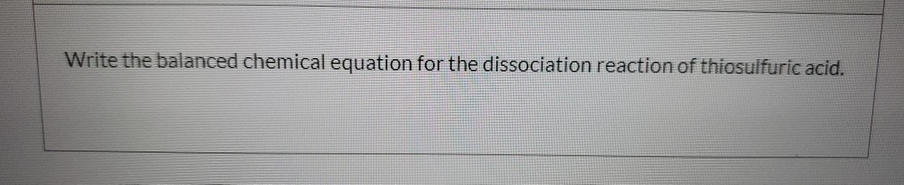 Solved Write the balanced chemical equation for the | Chegg.com