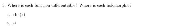 Solved 3. Where is each function differentiable? Where is | Chegg.com