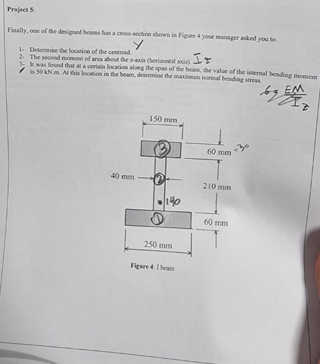 Solved Project 5:Finally, one of the designed beams has a | Chegg.com