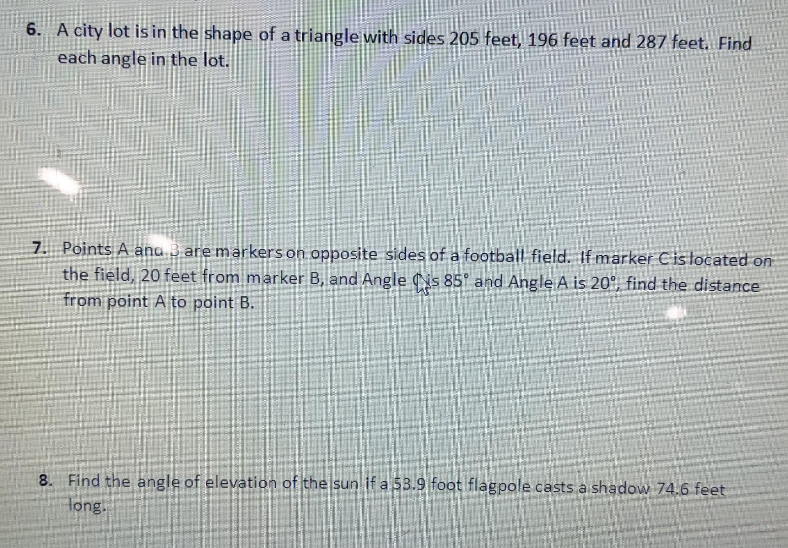 Solved Complete the problems below rounding all distances | Chegg.com