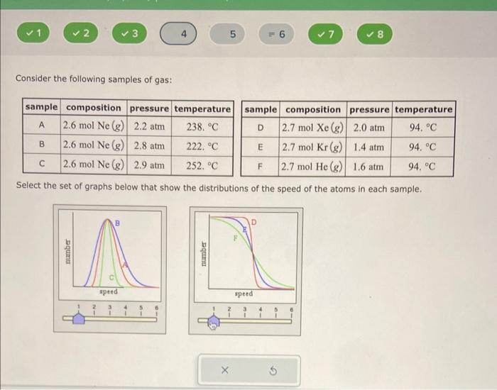 Solved Consider the following samples of gas: Select the set | Chegg.com