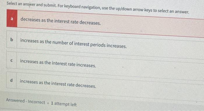 Solved Select an answer and submit. For keyboard navigation, | Chegg.com