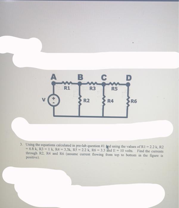 Solved 3. Using the equations calculated in pre-lab question | Chegg.com