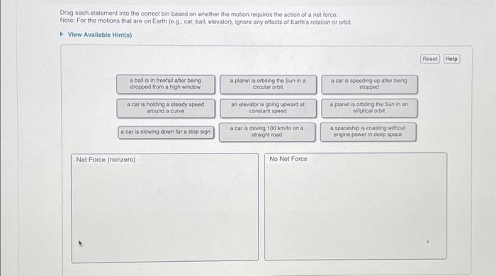 Solved Drag each statement into the correct bin based on | Chegg.com