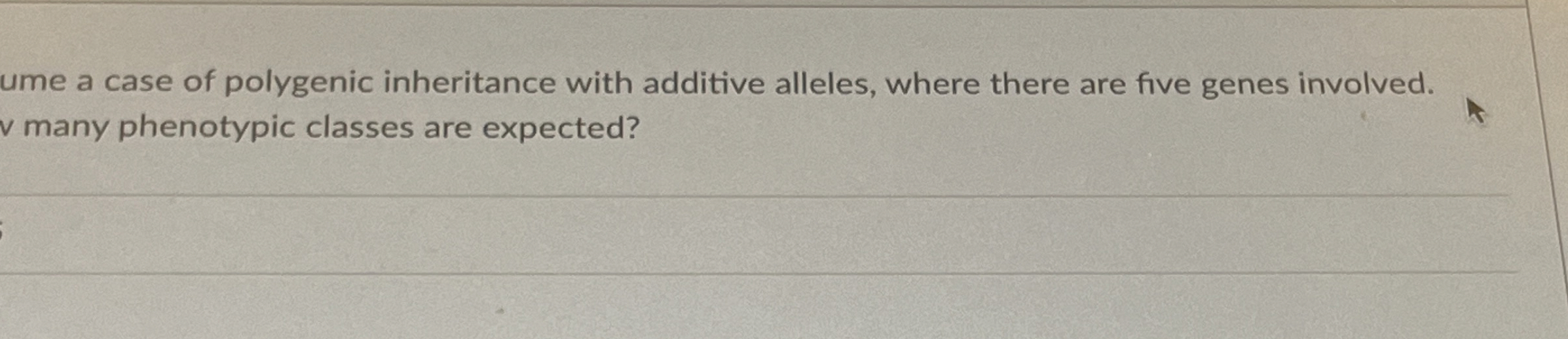 Solved ume a case of polygenic inheritance with additive | Chegg.com