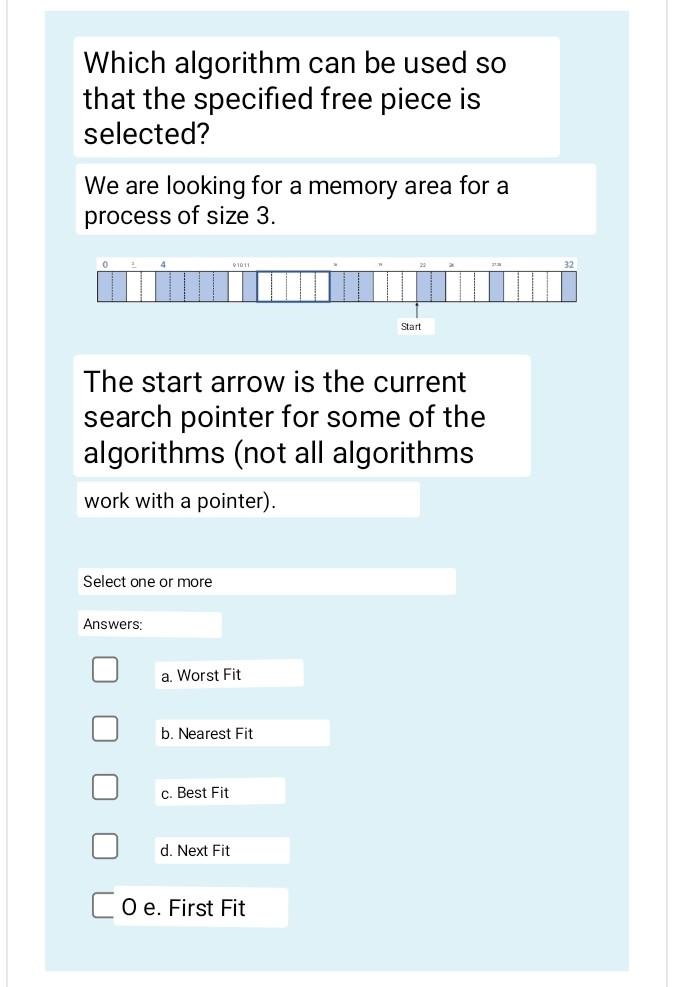 Solved Which algorithm can be used so that the specified | Chegg.com