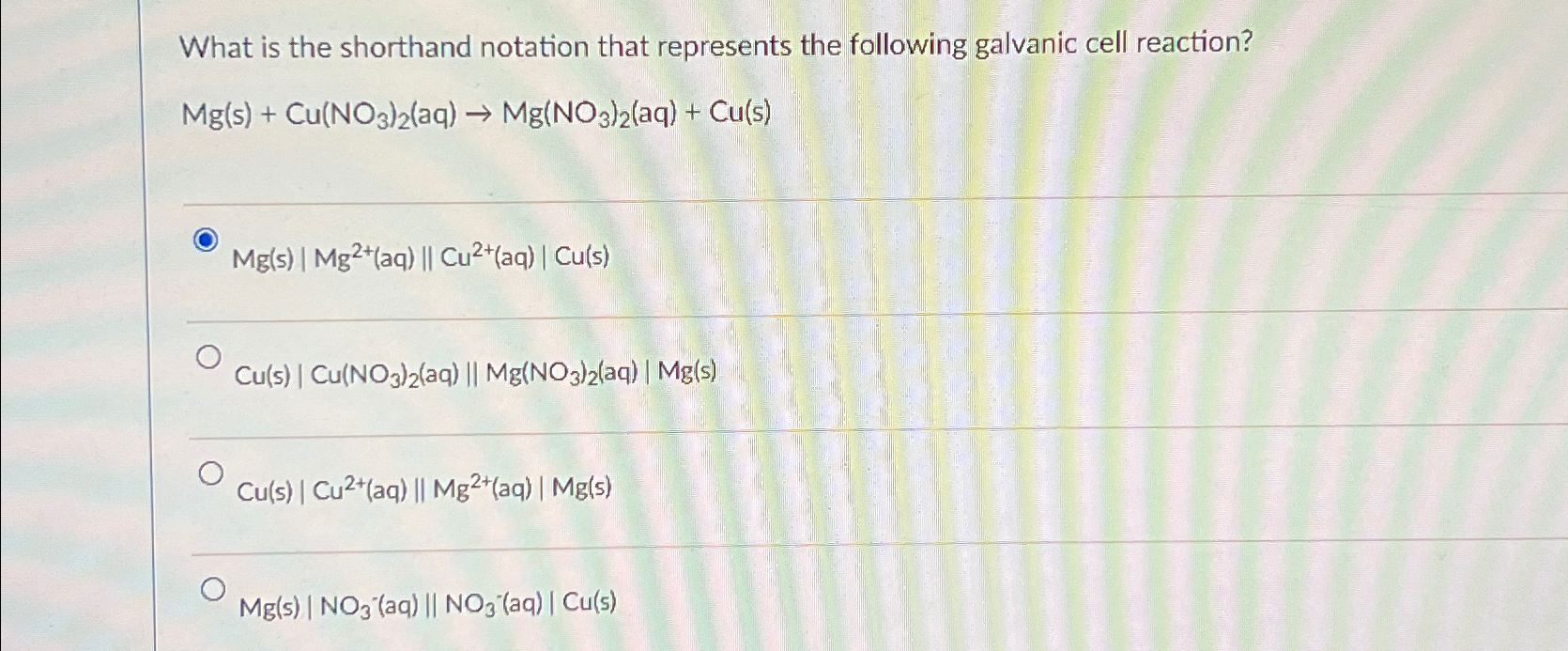 Solved What is the shorthand notation that represents the | Chegg.com