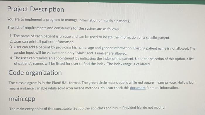 Solved Project Description You are to implement a program to | Chegg.com