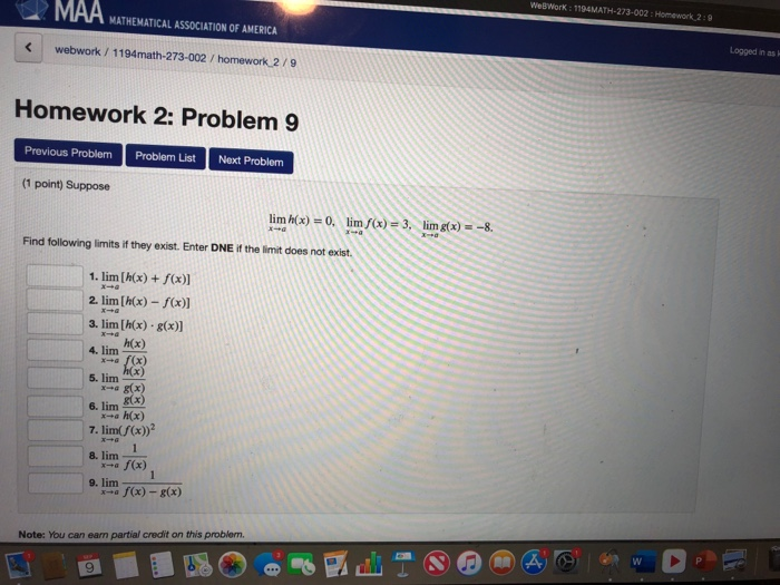 Solved Webwork1 Towson Edu Web Homework Calculus 1 Chegg