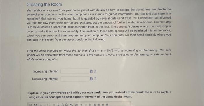 Solved Crossing the Room You receive a response from your | Chegg.com