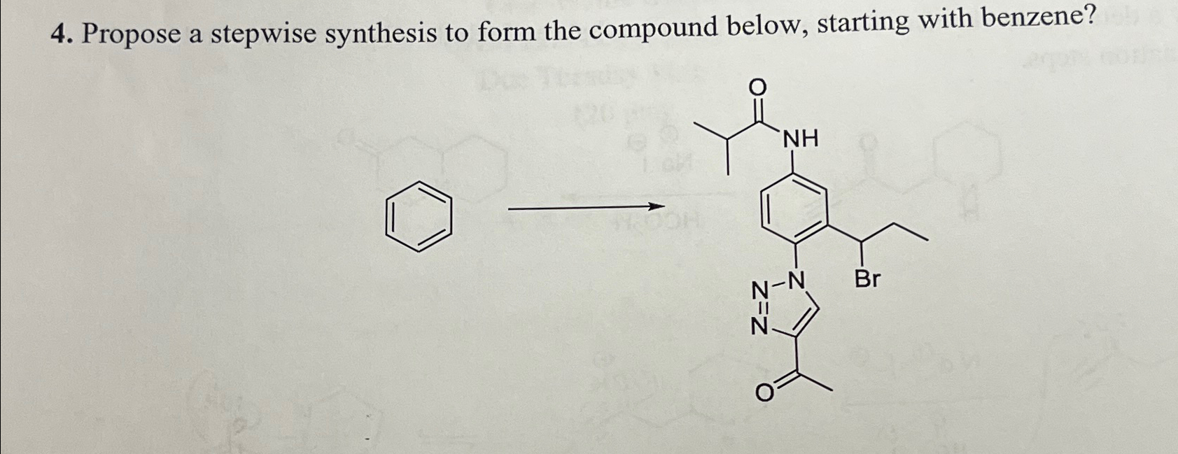 Solved Propose a stepwise synthesis to form the compound | Chegg.com