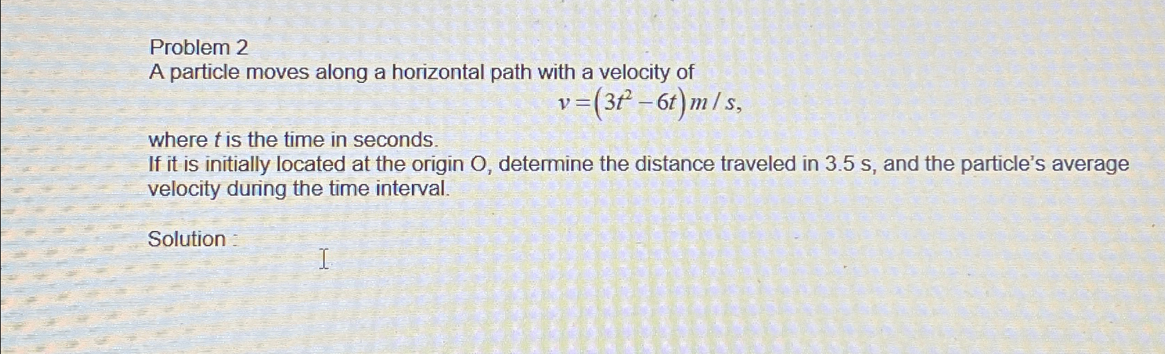 Solved Problem 2A particle moves along a horizontal path | Chegg.com