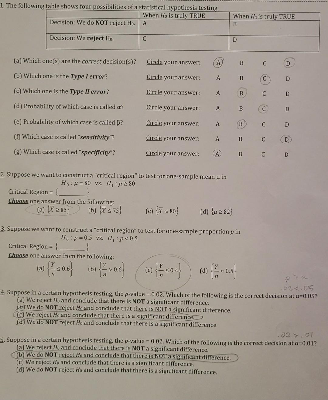 Solved 2. Suppose we want to construct a "critical region" | Chegg.com