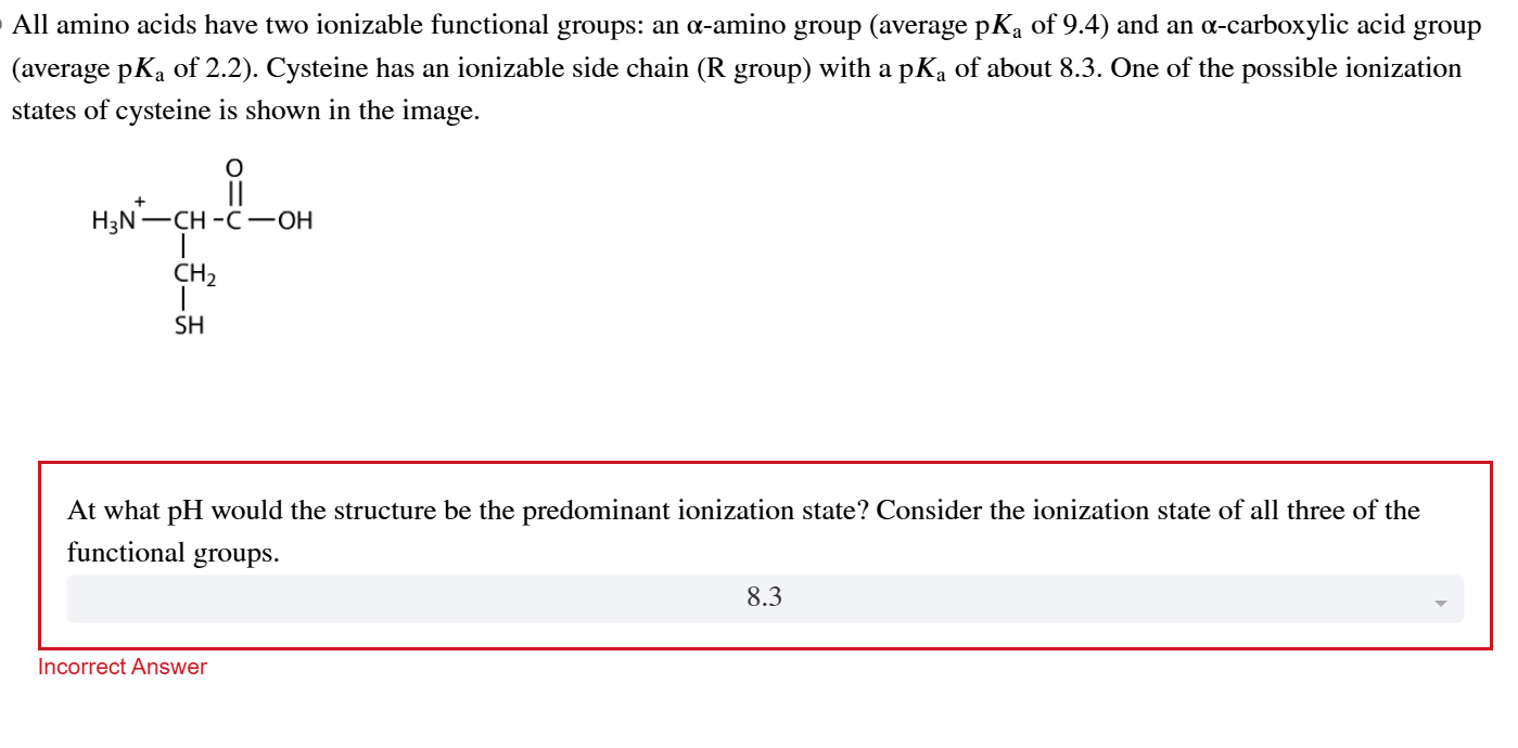 Solved All amino acids have two ionizable functional groups: | Chegg.com