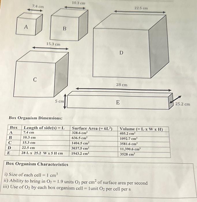 Solved (6) i) Calculate the Surface area divided by the | Chegg.com