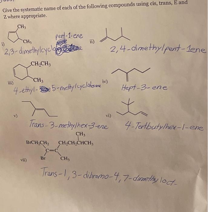 Solved Give the systematic name of each of the following | Chegg.com