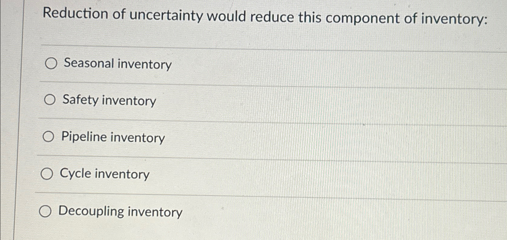 Solved Reduction of uncertainty would reduce this component | Chegg.com