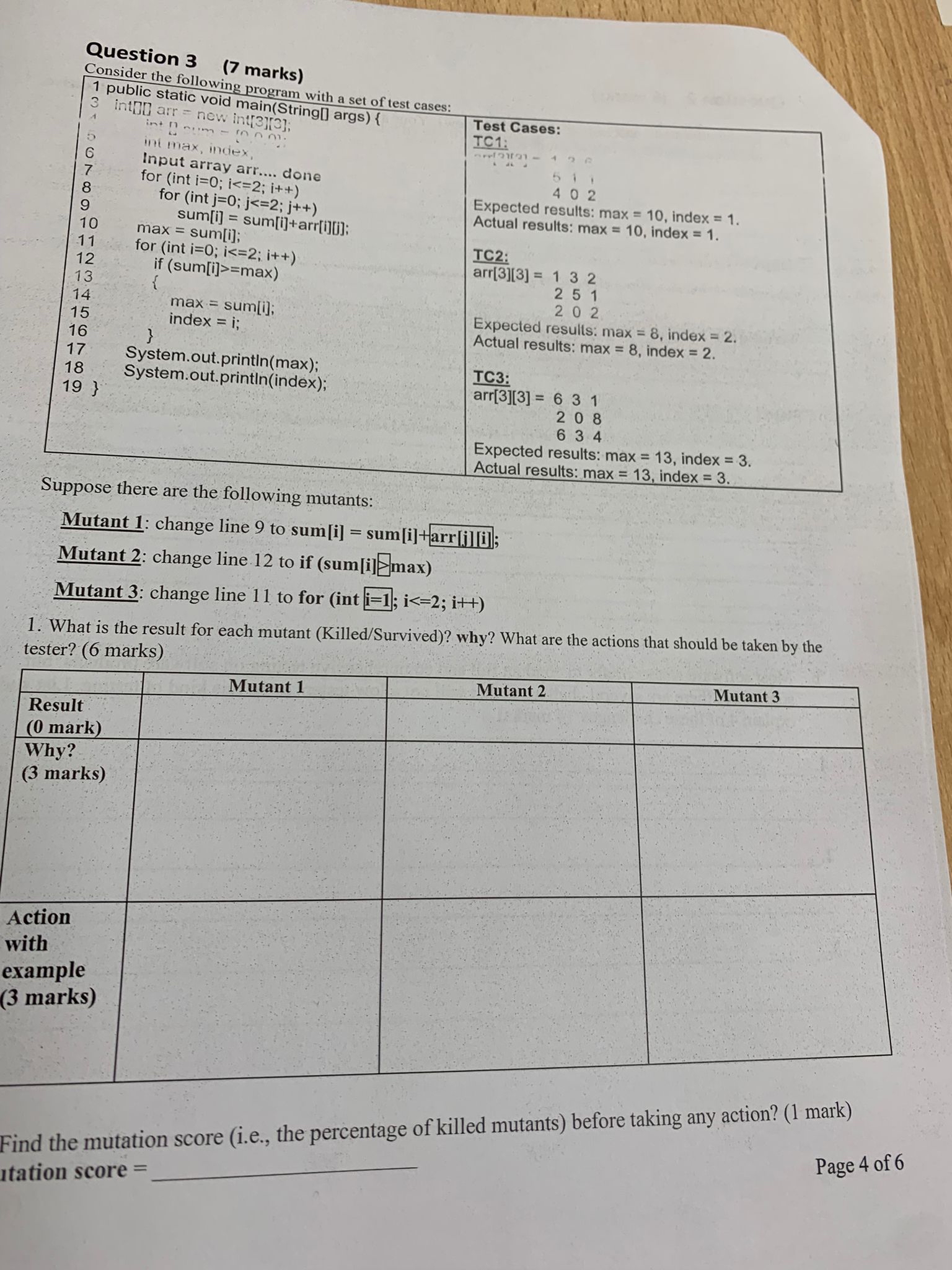 Solved Question 3 (7 ﻿marks)Consider the following program | Chegg.com