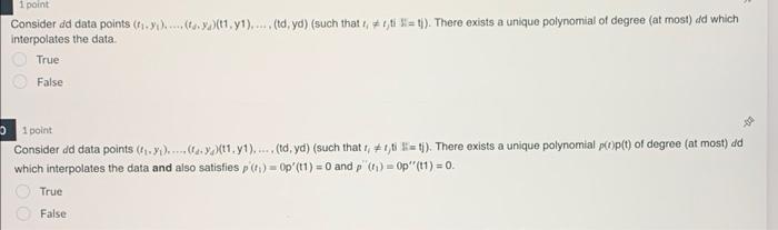 Solved Consider dd data points | Chegg.com