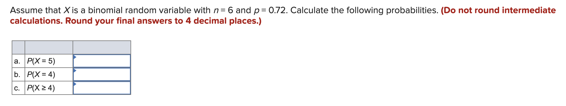 Solved Assume that x ﻿is a binomial random variable with n=6 | Chegg.com