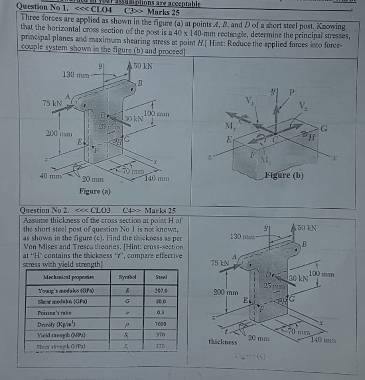 Solved assumptions are acceptableThion 1. ≪ > | Chegg.com