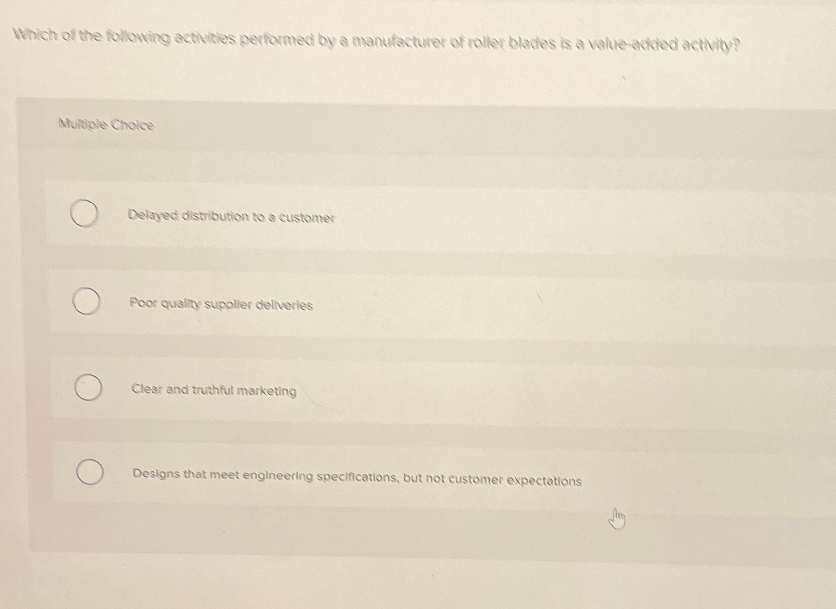 Solved Which of the following activities performed by a | Chegg.com
