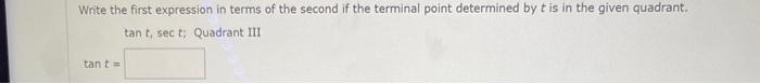 Solved Write the first expression in terms of the second if | Chegg.com