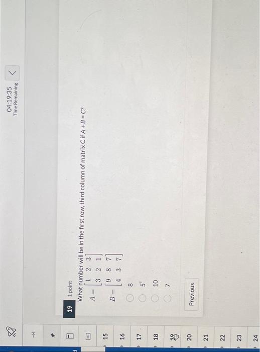 What number will be in the first row, third column of | Chegg.com