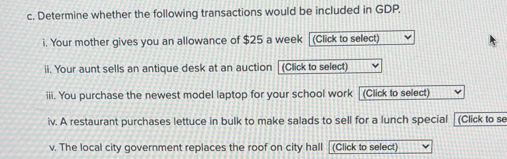 Solved c. ﻿Determine whether the following transactions | Chegg.com