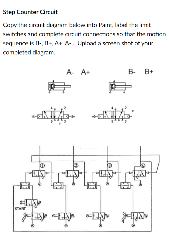 Solved Step Counter CircuitCopy the circuit diagram below | Chegg.com