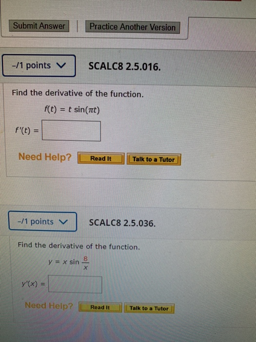 Solved Submit Answer Practice Another Version -/1 points v | Chegg.com