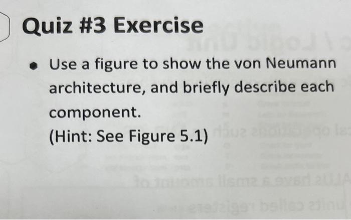 Solved Quiz #3 Exercise - Use a figure to show the von | Chegg.com