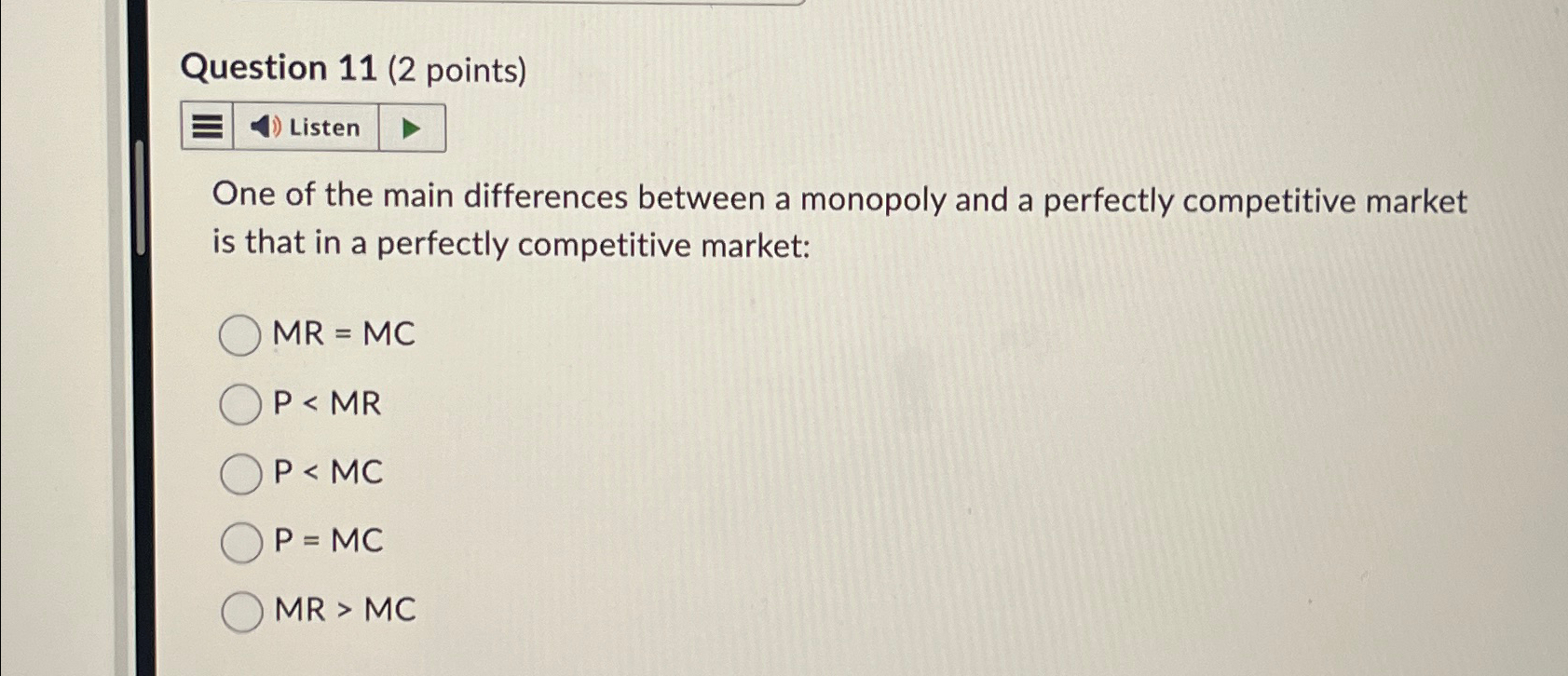 Solved Question 11 (2 ﻿points)One of the main differences | Chegg.com