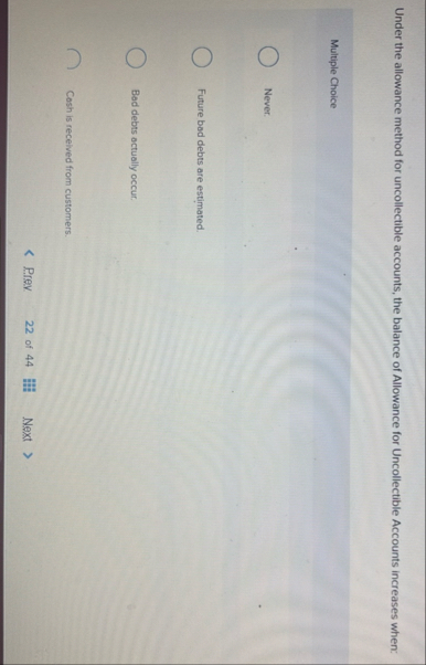 Solved Under the allowance method for uncollectible | Chegg.com