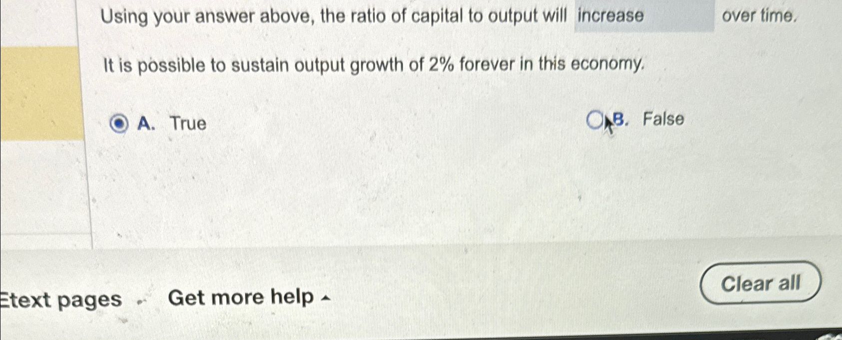 Solved Using your answer above, the ratio of capital to | Chegg.com